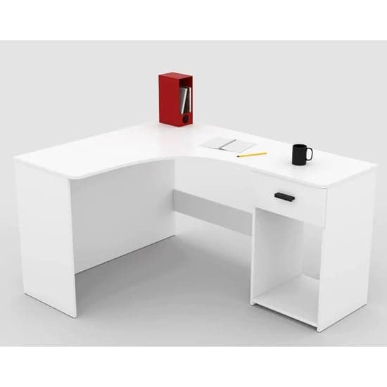 Casey L-Shaped Desk - White | Corner Desks UK - Corner Desks UK