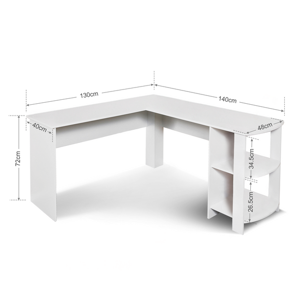 Cascio L Shaped Corner Desk White | Corner Desks UK - Corner Desks UK