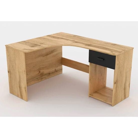 Casey L-Shaped Desk - Wotan Oak | Corner Desks UK - Corner Desks UK