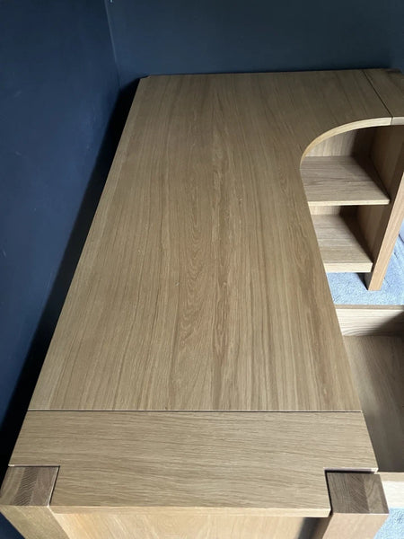 Trevor Corner Desk - Sonoma Oak/Veneer - Corner Desks UK