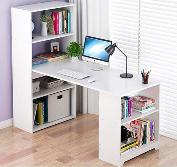 Corniche L-Shaped Corner Desk for Home Office - White | Corner Desks UK ...