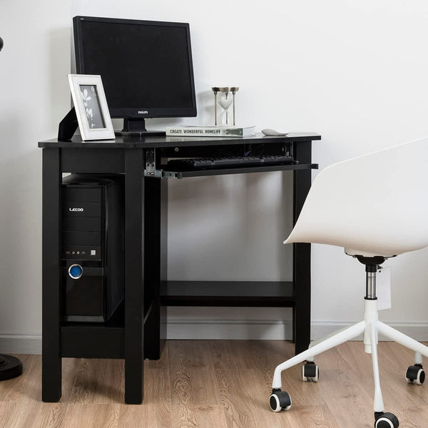 Reese Corner Desk For Home Office - Black | Corner Desks UK - Corner ...
